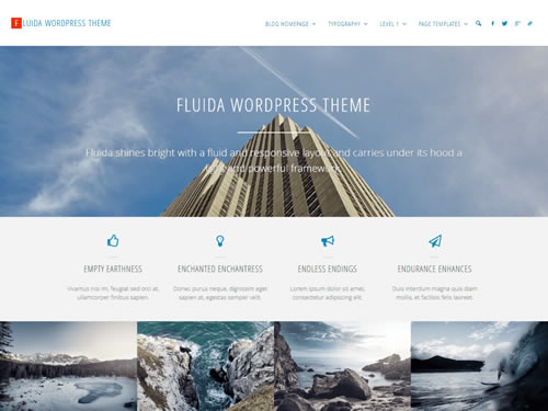 Fluida - A modern and grid based WordPress theme