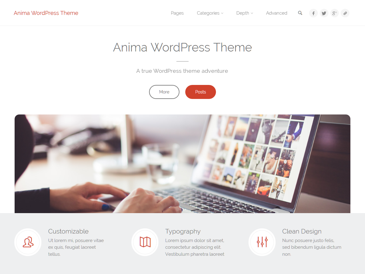 Anima - A free and highly customizable WordPress theme